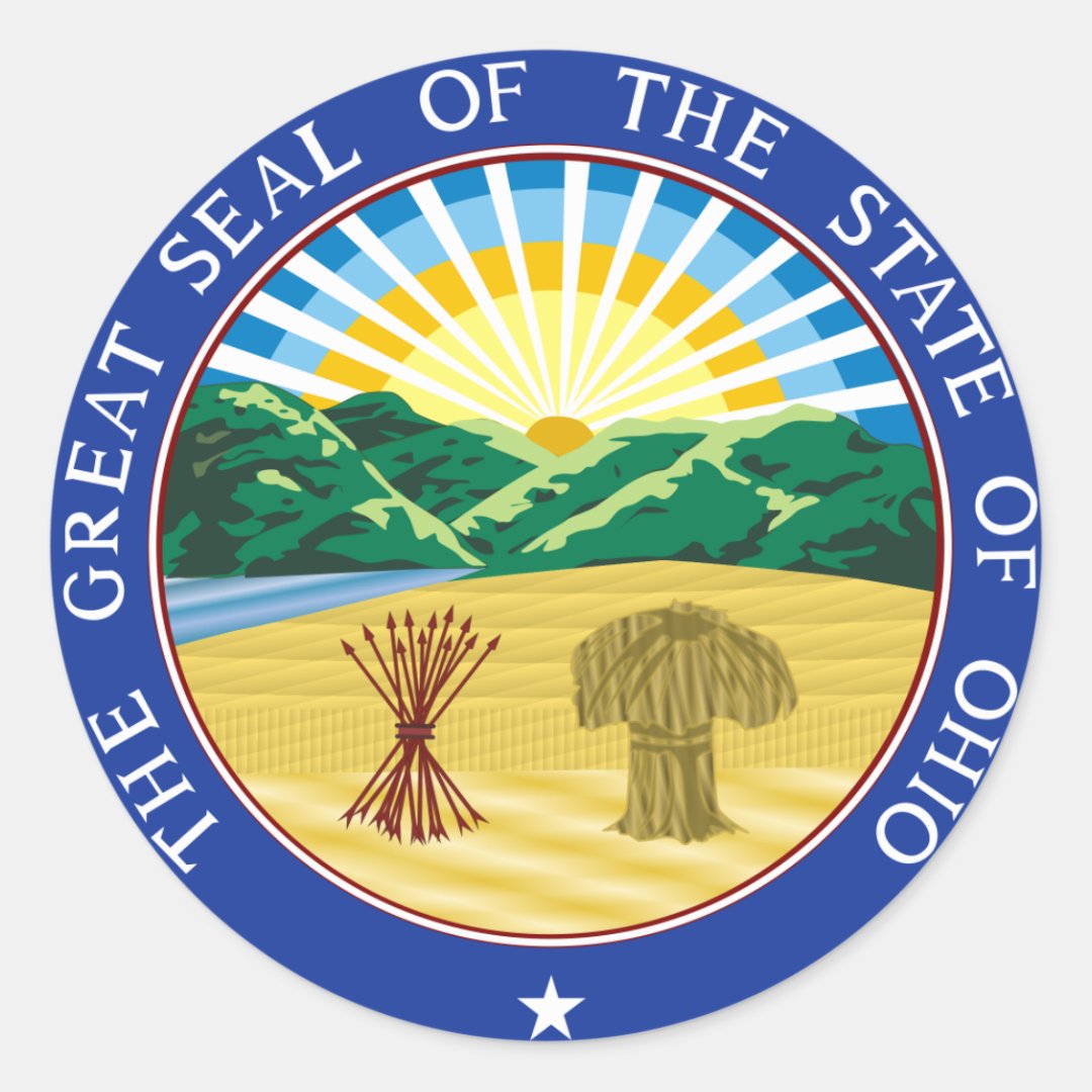 Ohio State Seal Sticker | Zazzle