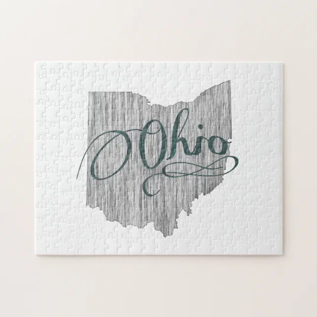 Ohio State Typography Jigsaw Puzzle | Zazzle