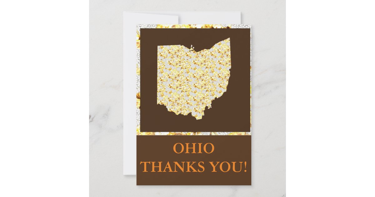 OHIO THANK YOU CARD | Zazzle