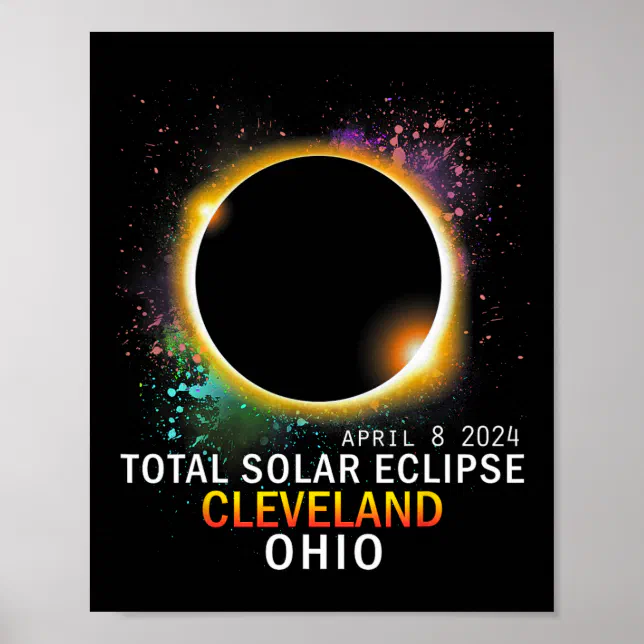 Ohio Total Solar Eclipse April 8 2024 Poster | Zazzle
