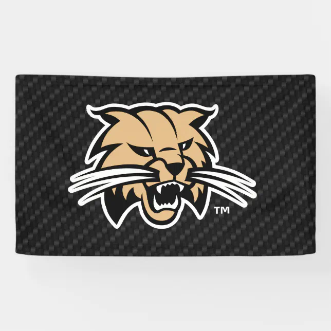 Ohio University Bobcat Logo Carbon Fiber Pattern Banner | Zazzle