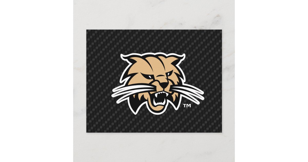 Ohio University Bobcat Logo Carbon Fiber Pattern Postcard | Zazzle