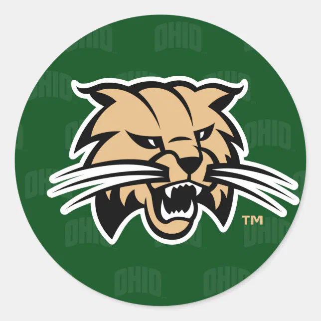 Ohio University Bobcat Logo Watermark Classic Round Sticker | Zazzle