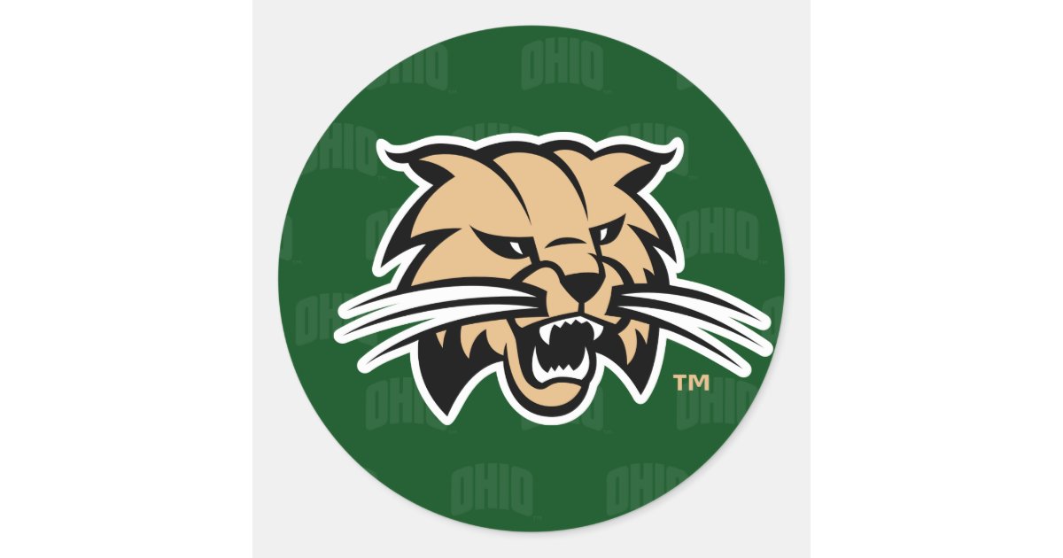 Ohio University Bobcat Logo Watermark Classic Round Sticker | Zazzle