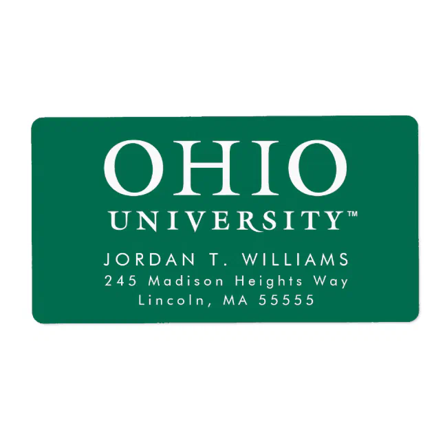 Ohio University Label | Zazzle