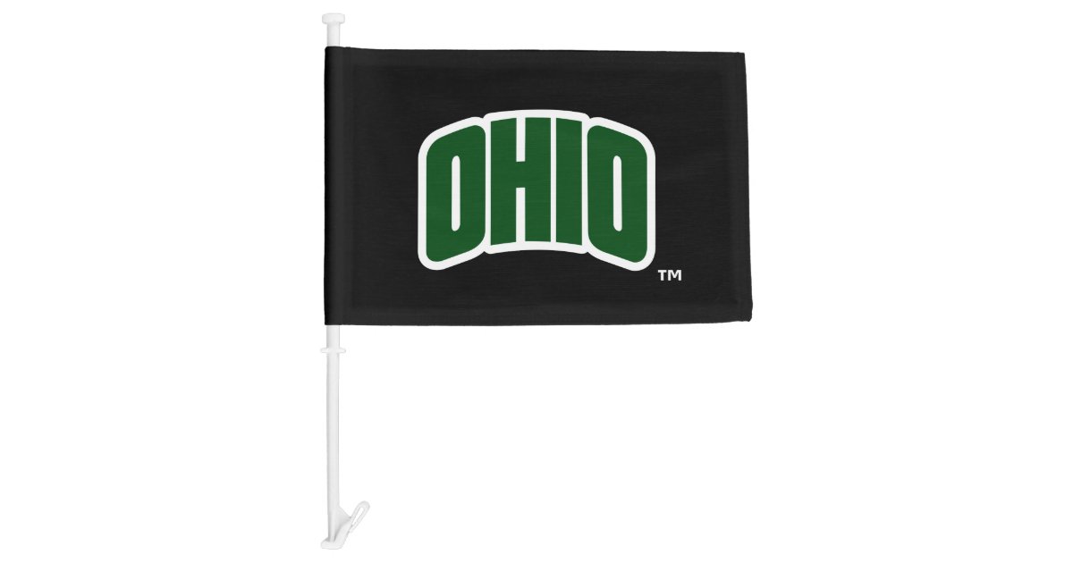 Ohio Wordmark Car Flag | Zazzle