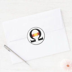 Ohm Symbol Sticker | Zazzle