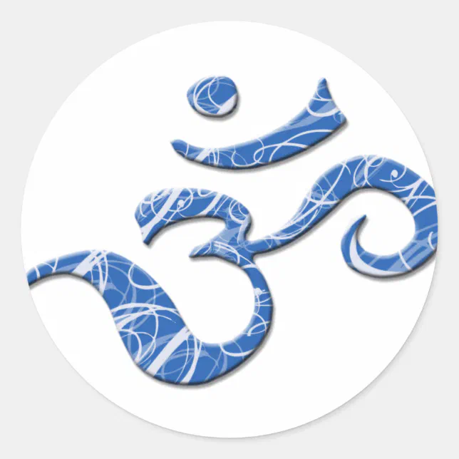 Ohm Symbol Sticker in Blue | Zazzle