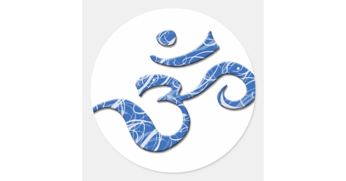 Ohm Symbol Sticker in Blue | Zazzle