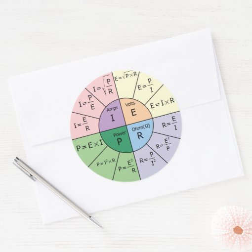 Ohm's Law Classic Round Sticker | Zazzle