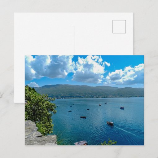 Ohrid Lake, North Macedonia Postcard | Zazzle