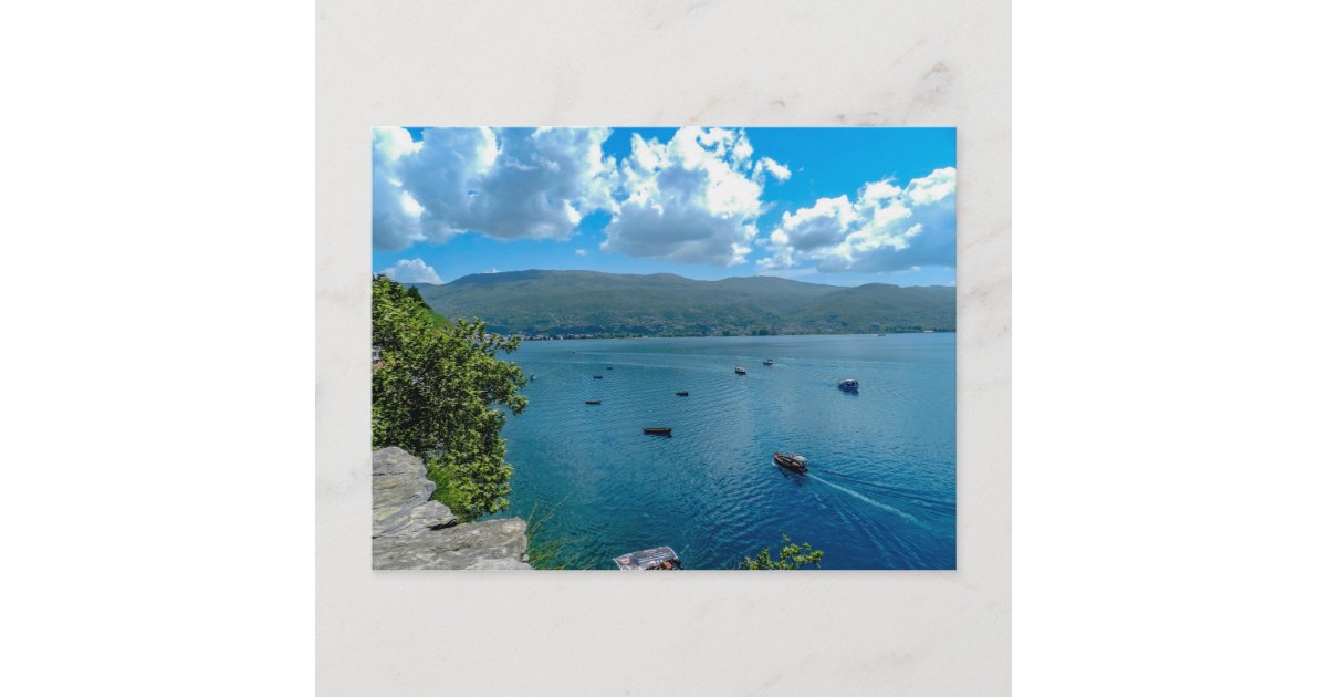 Ohrid Lake, North Macedonia Postcard | Zazzle