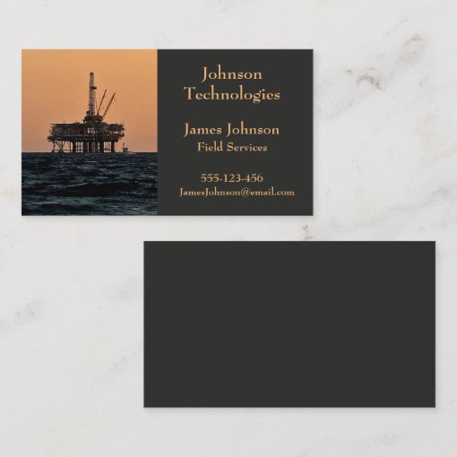 Oil And Gas Industry Business Cards Offshore | Zazzle