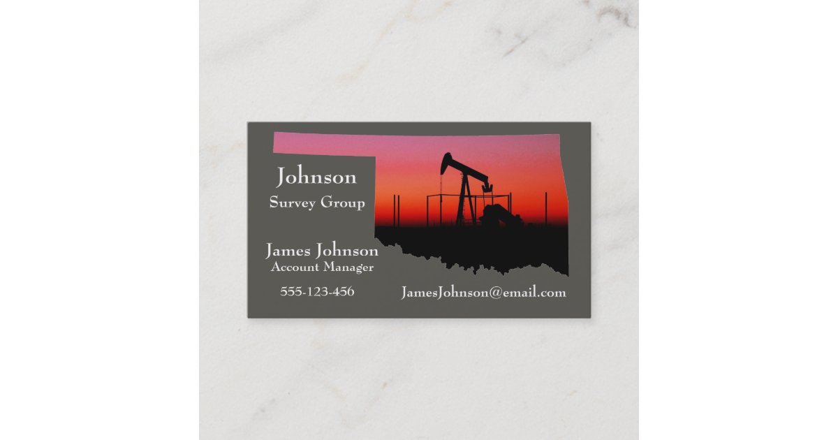 Oil And Gas Industry Business Cards Oklahoma | Zazzle