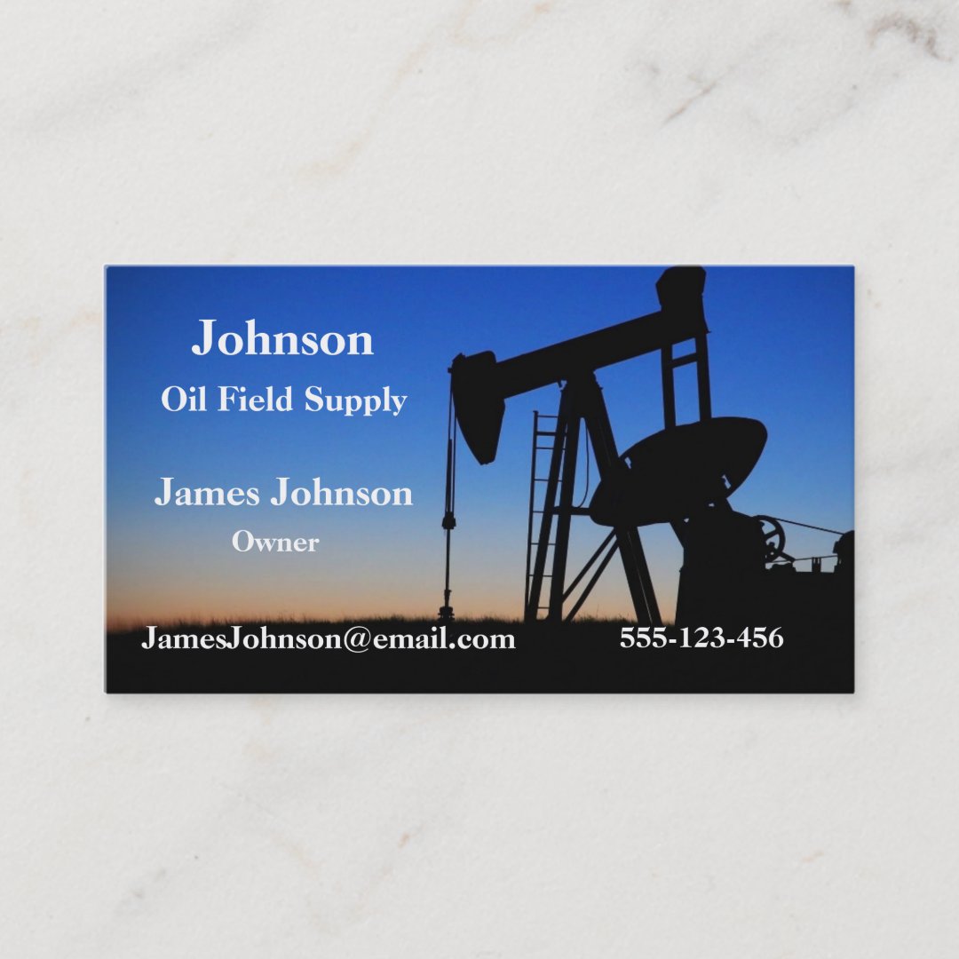 Oil And Gas Industry Business Cards Pump Jack | Zazzle