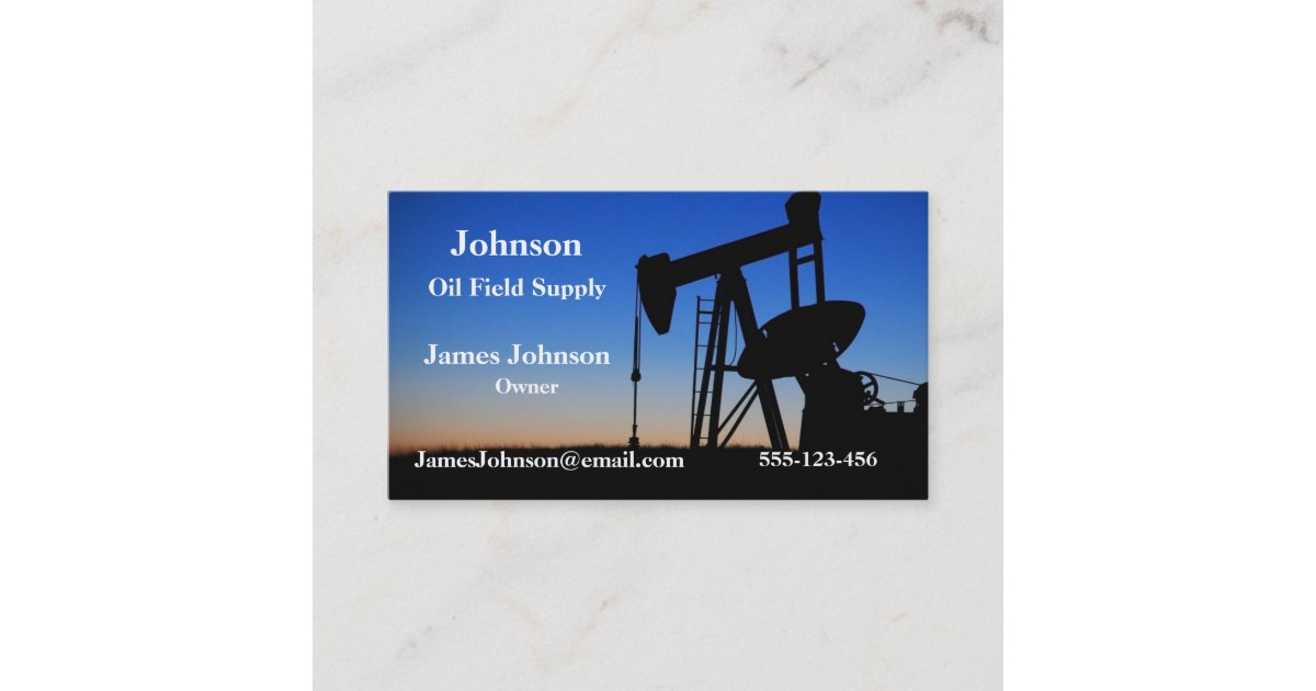 Oil And Gas Industry Business Cards Pump Jack | Zazzle