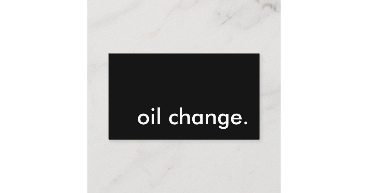 oil change. loyalty punch card | Zazzle