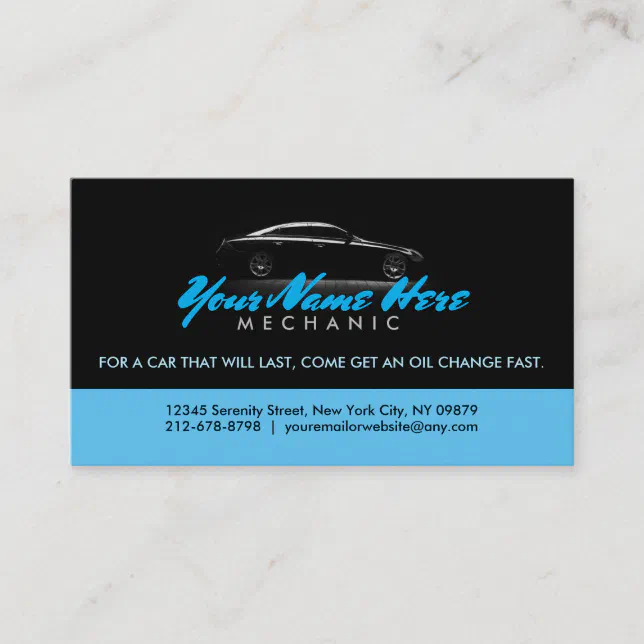 Oil Change Slogans Business Card | Zazzle