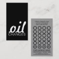 oil changes punch card | Zazzle