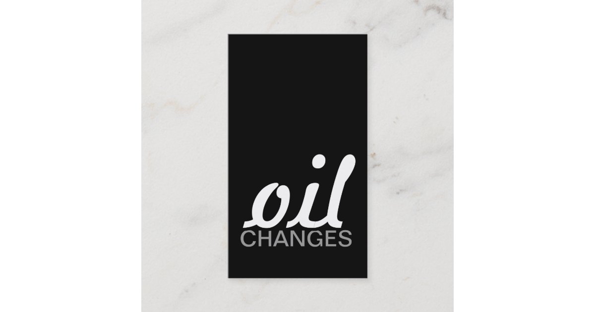oil changes punch card | Zazzle