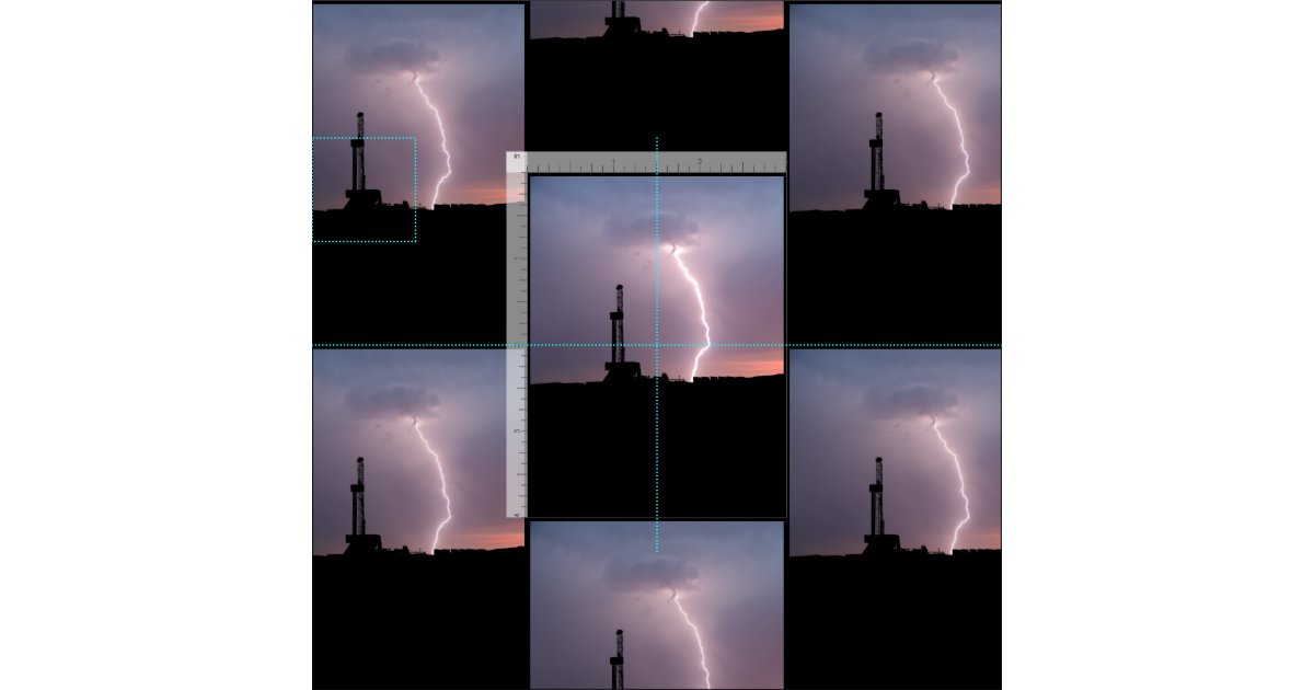 Oil Drilling Rig, Lightning, Purple Sky Fabric | Zazzle