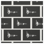 Drilling Rig in Detailed Silhouette Fabric | Zazzle