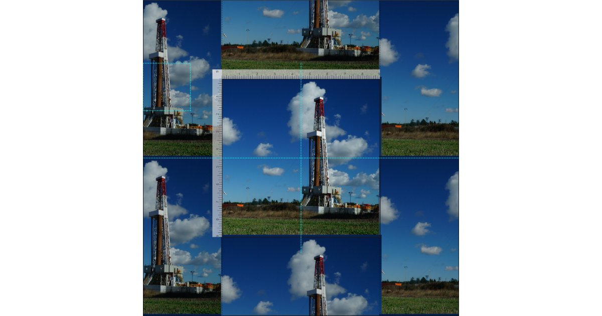 Oil Gas Rig Drilling Print Fabric 9" | Zazzle