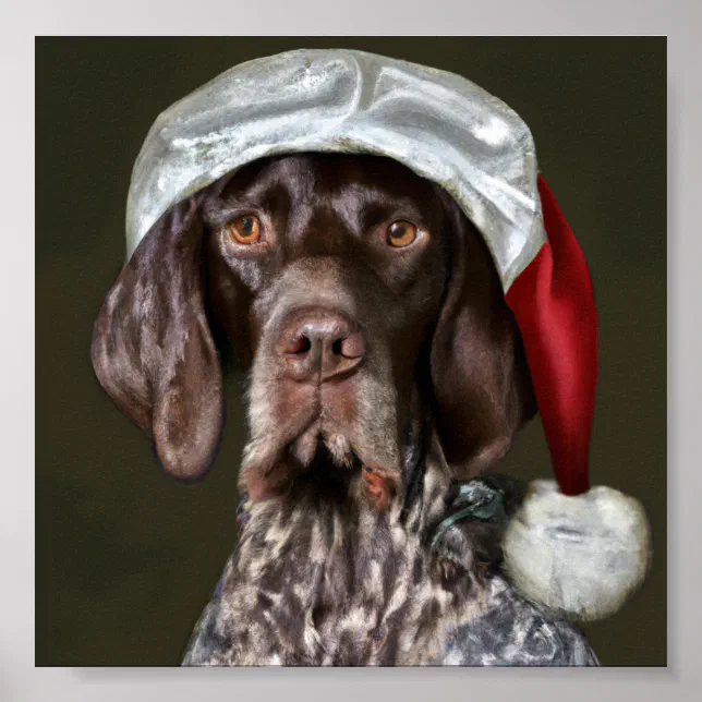 Oil Painting of German Shorthaired Pointer Poster | Zazzle