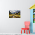 Oil painting winding path forest meadow out west poster | Zazzle