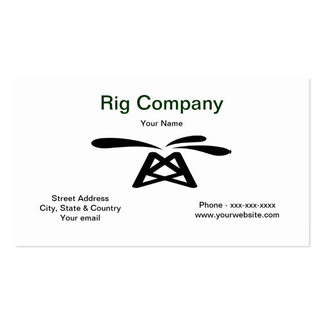 Oil Rig Business Card