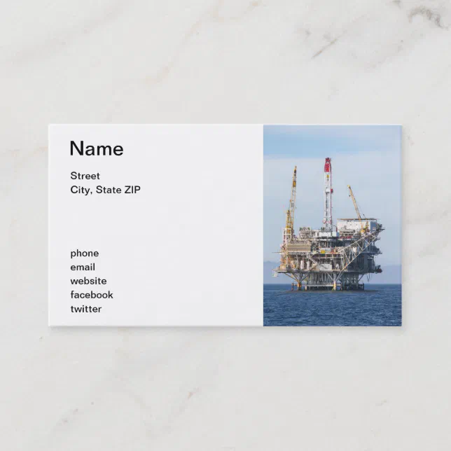 Oil Rig Business Card | Zazzle