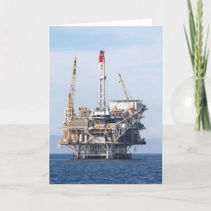 Oil Rig Card | Zazzle
