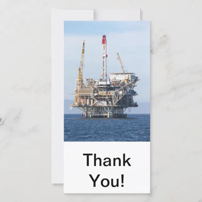Oil Rig Thank You Card | Zazzle