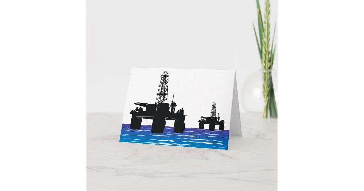 Oil Rigs Greeting Cards | Zazzle