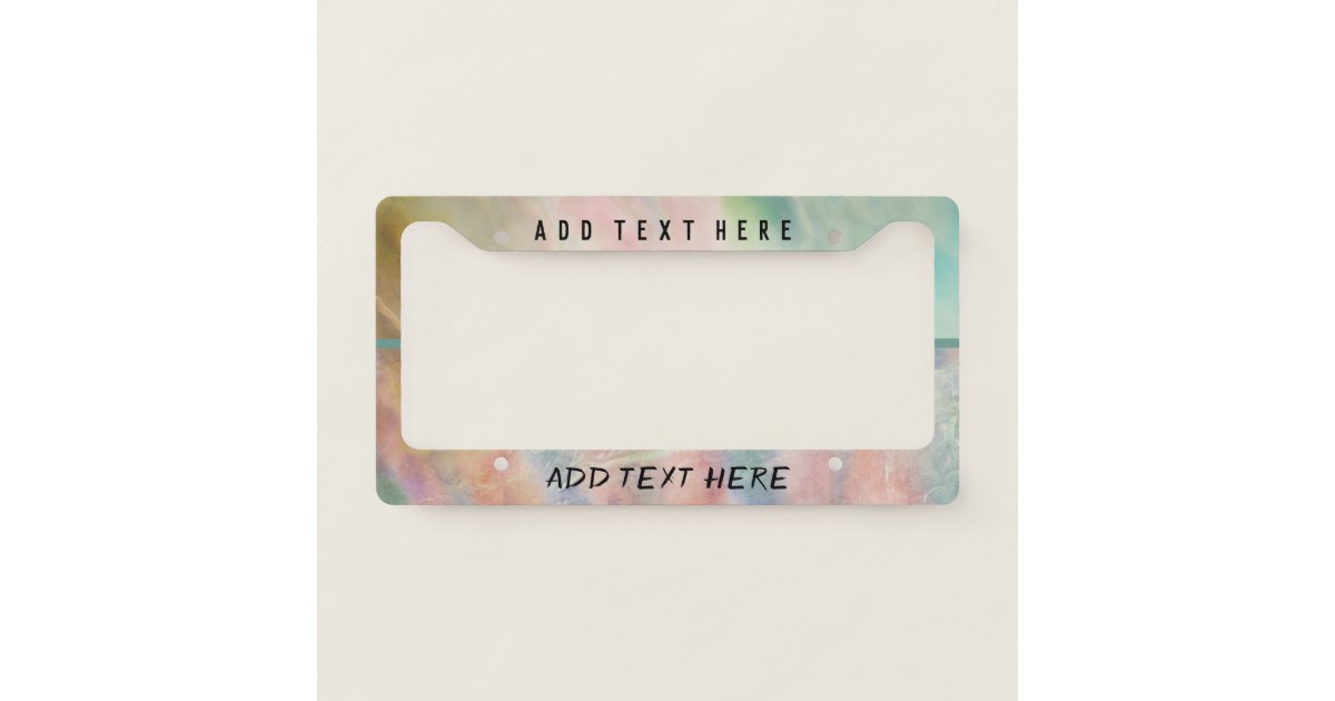 Oil Slick Pastels License Plate Frame | Zazzle