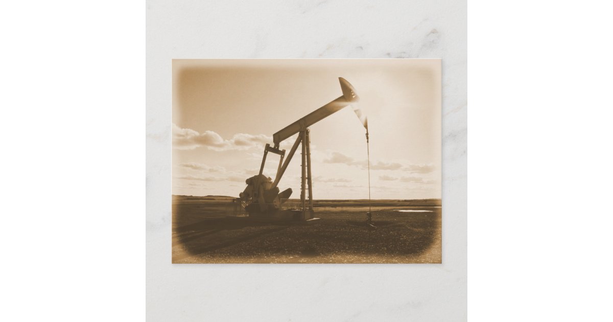 Oil Well Pumping Unit Postcard | Zazzle