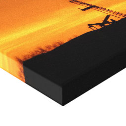 Oil Workover Rig at Sunset Canvas Print | Zazzle