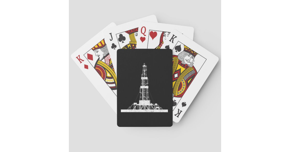 Oilfield Driller Drilling Rig Poker Cards | Zazzle