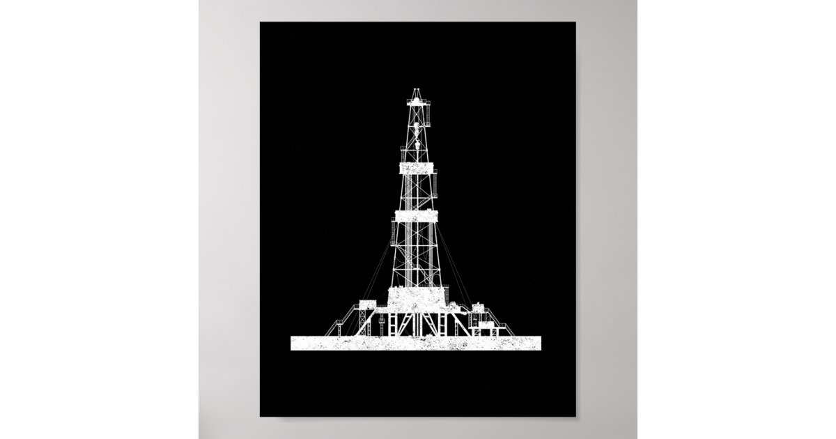 Oilfield Driller Drilling Rig Poster | Zazzle