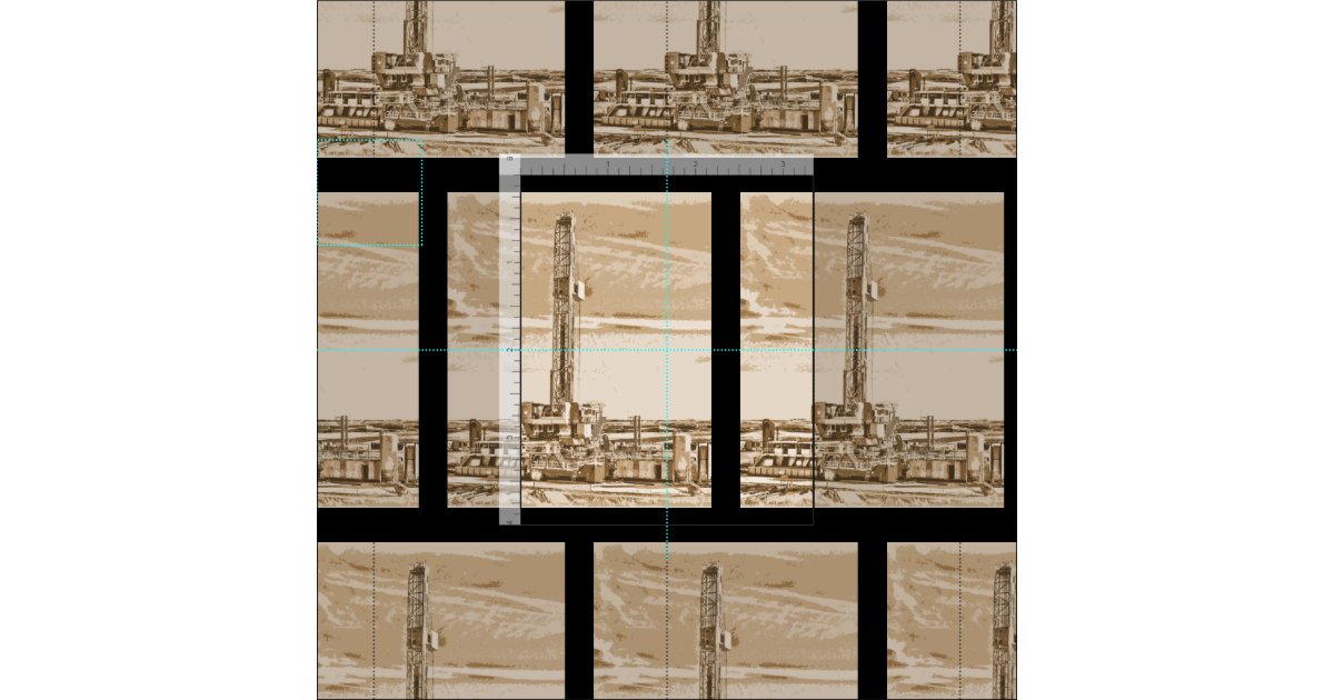 Oilfield Drilling Rig Fabric | Zazzle