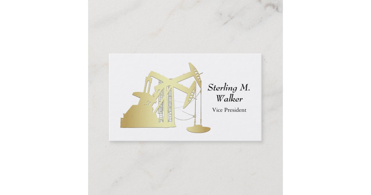 Oilfield Gold Pumping Unit Design Business Card | Zazzle