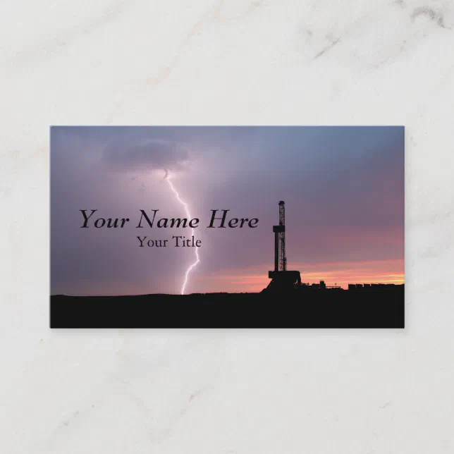 Oilfield Lightning Purple Sunrise Business Card | Zazzle