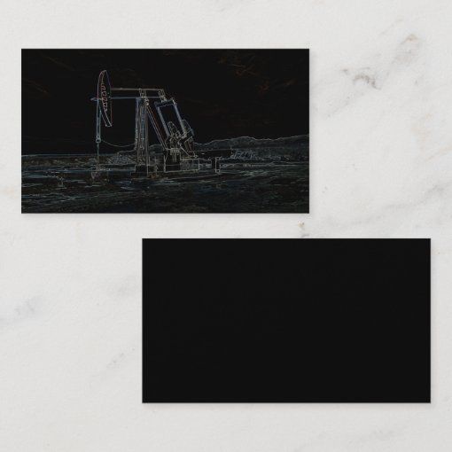 Oilfield Pumping Unit in Black Business Card | Zazzle