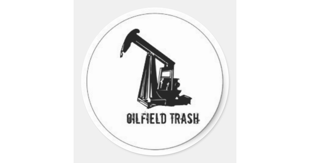 Oilfield Trash hard hat sticker | Zazzle