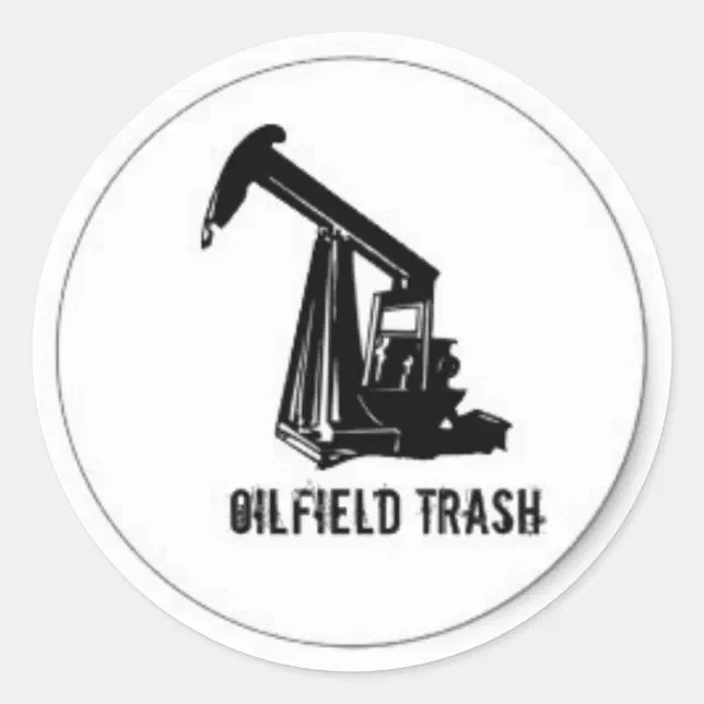 Oilfield Trash hard hat sticker | Zazzle