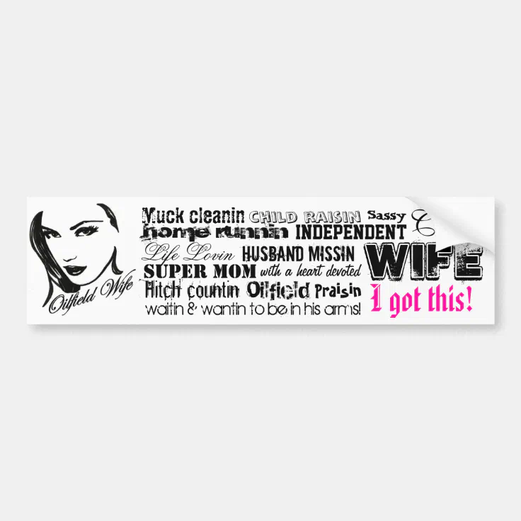 Oilfield Wife Bumper sticker | Zazzle