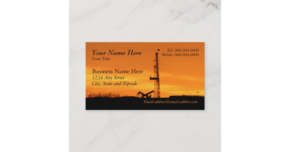 Oilfield Workover Rig Business Card | Zazzle