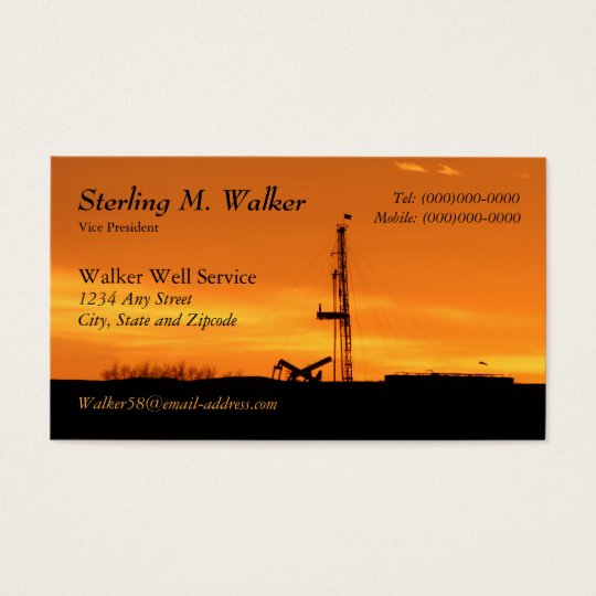 Oilfield Workover Service Rig Silhouette Business Card | Zazzle.com