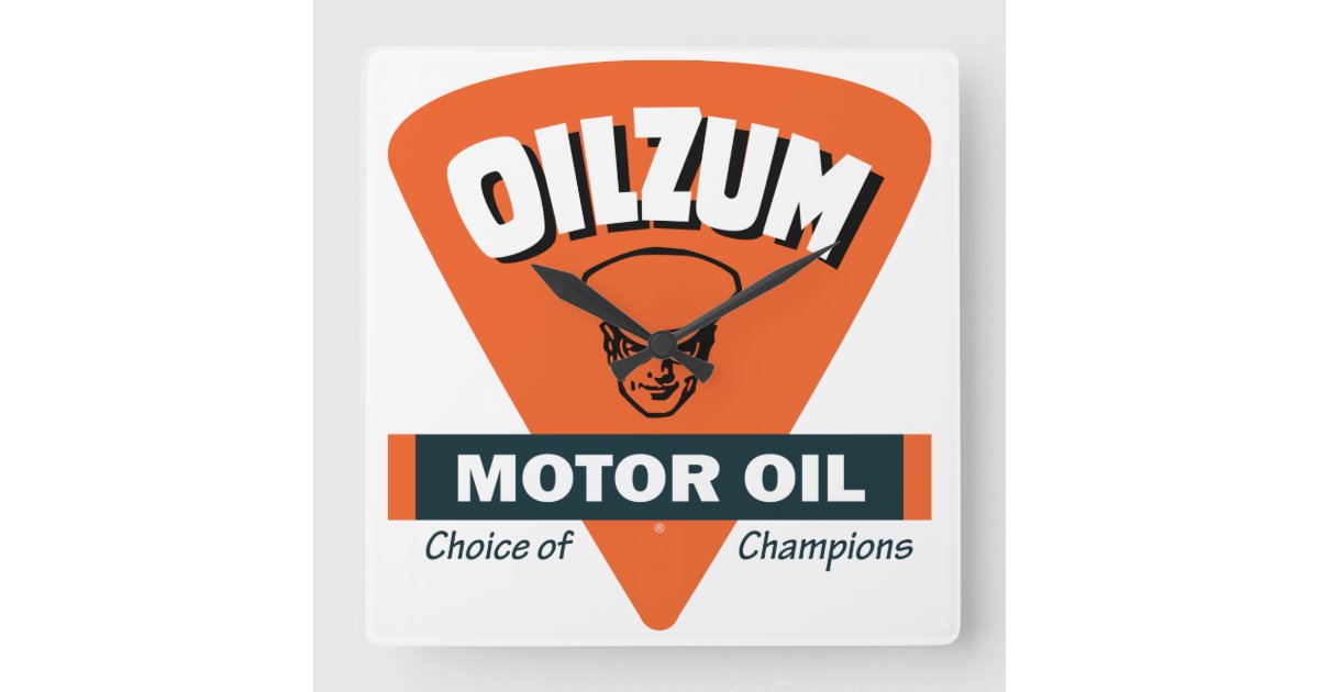 Oilzum Motor Oil vintage sign clock | Zazzle