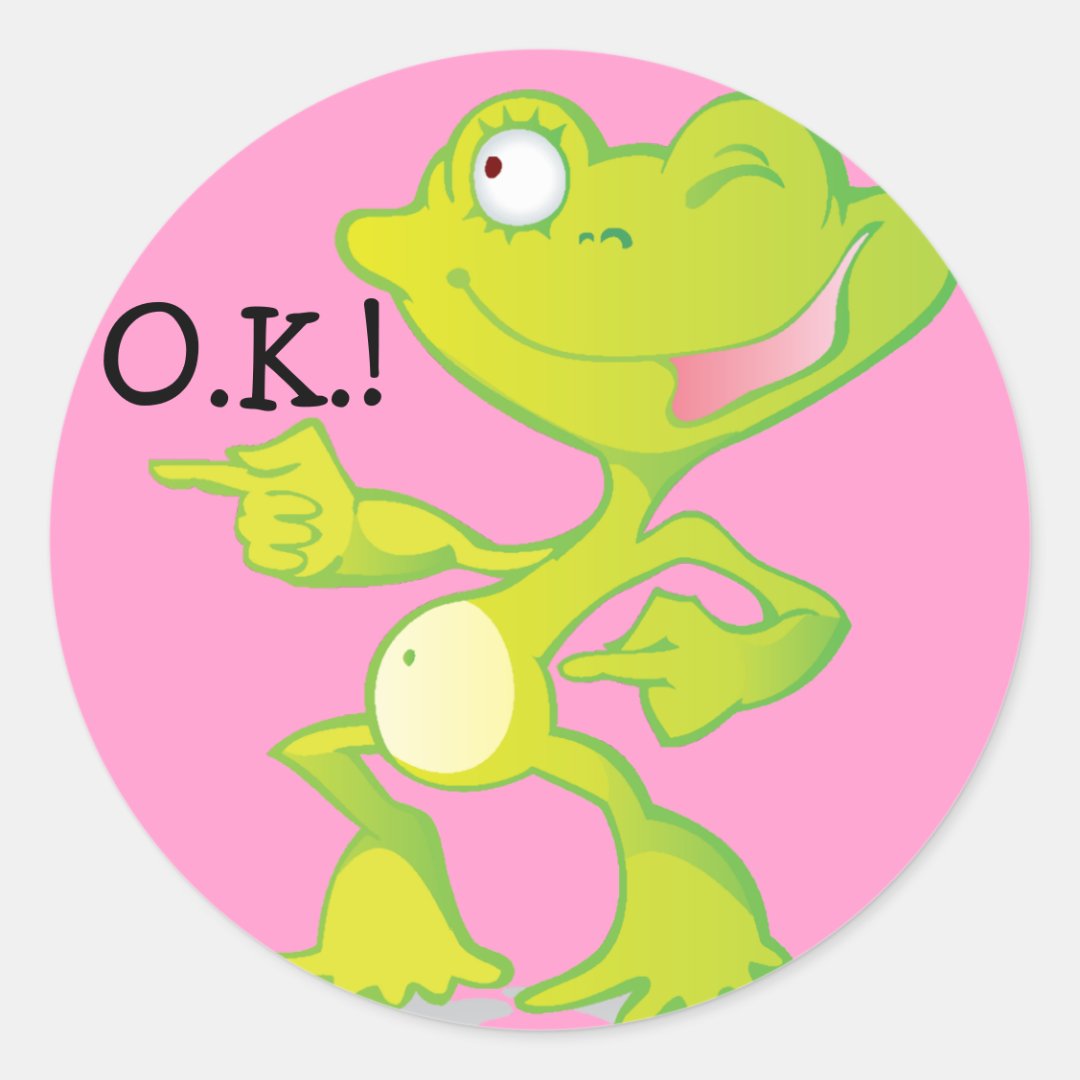 OK Frog Reward Stickers | Zazzle